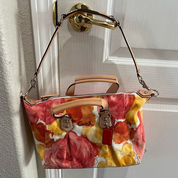 Coach | Bags | Coach Ashley Multicolor Floral Print Satchel Purse Tote ...